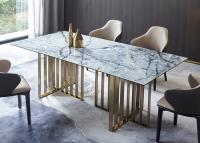 China Strong Metal Frame minimalist Hotel Dining Table Set for sale