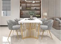 China Stainless Steel Bottom Frame Modern Dining Table Marble for sale