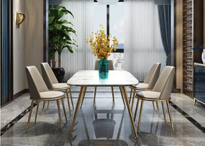Cina Tavolo da pranzo di marmo di lusso domestico 140x80x76cm alla moda in vendita