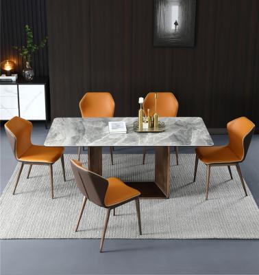 Cina Tabella di lusso di progettazione minimalista moderna rettangolare di marmo bianca del tavolo da pranzo di eventi di nozze dell'hotel in vendita