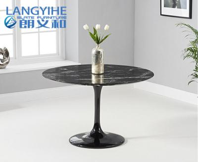 Cina Tavolo da pranzo del marmo del giro dell'OEM 120cm messo per la prima colazione in vendita