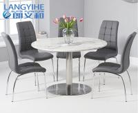 China Comfortable Upholstered Odm Round Marble Dining Set for sale