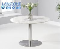China Comfortable Upholstered Odm Round Marble Dining Set for sale