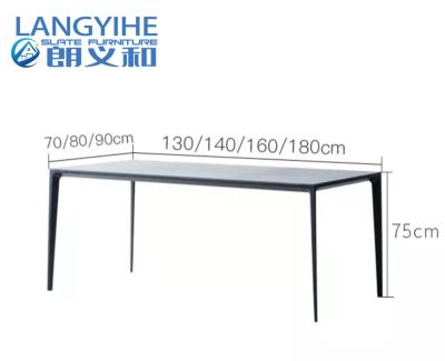 Cina Tavolo da pranzo di marmo minimalista domestico 130x70cm della lastra della roccia in vendita