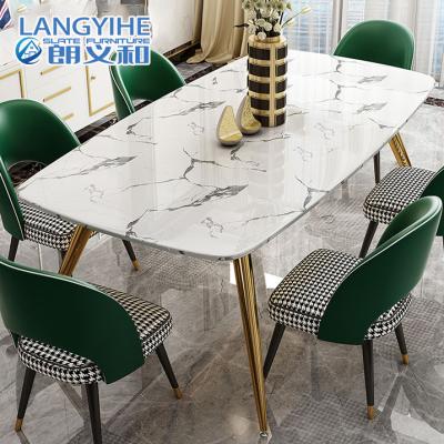 Cina Minimalista di marmo nordico moderno del tavolo da pranzo per 4 persone in vendita