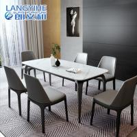 China Nordic Rectangular Marble Dining Table And Chair Minimalist for sale
