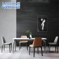 China Nordic Rectangular Marble Dining Table And Chair Minimalist for sale