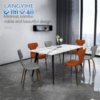 China Rock Slab Minimalist Rectangular Marble Dining Table Nordic for sale