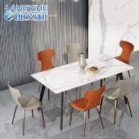 China Rock Slab Minimalist Rectangular Marble Dining Table Nordic for sale