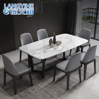 China Radiação minimalista da mesa de jantar de mármore nórdica retangular livre à venda