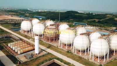 China ASME Code 1500 tons 3000 cubic meters lpg propane liquefied petroleum gas spherical sphere storage tanks for sale
