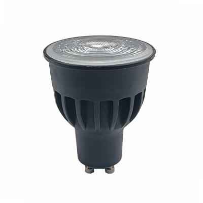 China Non Dimmable 8w GU10 LED Bulbs Indoor Black GU10 Spotlight 24D Beam Angle 630 Lm for sale