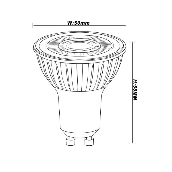 Quality Teco Dimmable GU10 Light Bulbs 230v 36 Degrees 2700k Flicker Free GU 10 Spot for sale