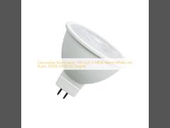 Decorative Illumination 7W GU5.3 MR16 Warm White Led Bulbs 3000K RA90 60 Degree