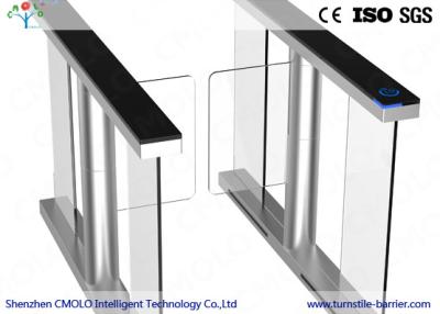China Automatic Speed Gate Flap Turnstile , Waist High Turnstile Baffle Gate for sale