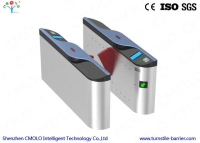 China Automatic RFID Card Subway Turnstile Access Control System , Flap Turnstile for sale