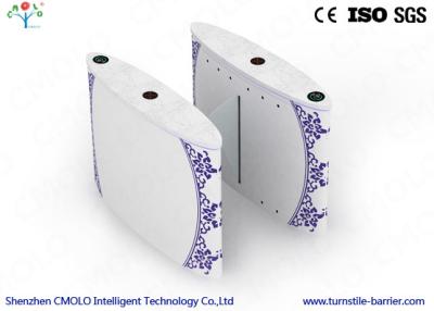 China Flap Barrier Pedestrian Turnstile Gate With Card Reader / Fingerprint Recognition for sale