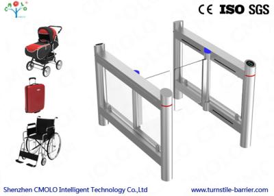 China Glass Speedgate turnstile access control Wide Lane For Indoor Lobby for sale