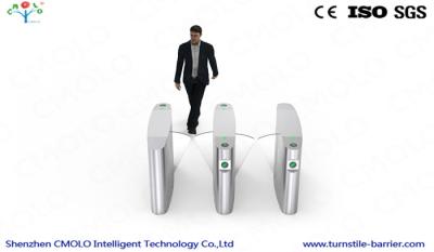 China Fast Speed Flap Barrier Turnstile , Full Automatic Wing Barrier for Company Attendance for sale