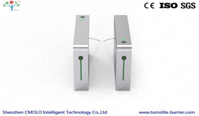 China Brushed Finish Flap Barrier Turnstile With Controlled Entrance Systems , High Power for sale