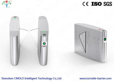China Entrance Automatic Flap Barrier Turnstile Indoors with Access Control System , CE ISO for sale