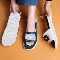 China Breathable Men Slippers Pattern Solid Color PVC Material Non Slip Men Slippers for sale