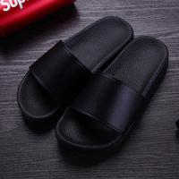 China Breathable Men Slippers Pattern Solid Color PVC Material Non Slip Men Slippers for sale