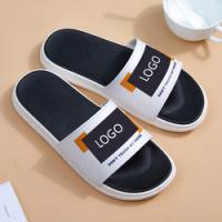 China Breathable Men Slippers Pattern Solid Color PVC Material Non Slip Men Slippers for sale