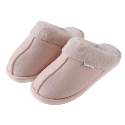 China Home indoor shoes wholesale autumn and winter adult plush lining warm soft bottom women slippers in stock for sale