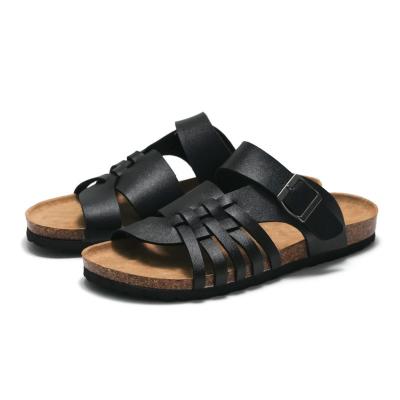 China Men Cork Flat Casual Beach Shoes Soft Sole Non Slip Sandals for sale