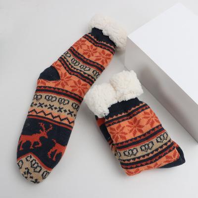 China hot sale custom women new winter popular thick warm thermal socks anti slip home slippers floor socks for sale
