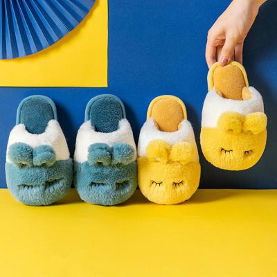 China Wholesale 2021 new winter Boys And Girls home shoes PVC material lightweight Children Slippers kids fur slippers for sale