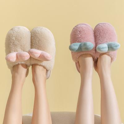 China 2021 new design ladies winter indoor and outdoor warm household shoes TPR material soft sole slippers with best price for sale