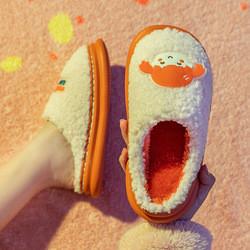 New design 2021 autumn and winter cartoon girl patterns home slippers warm fluffy women bedroom shoes supplier