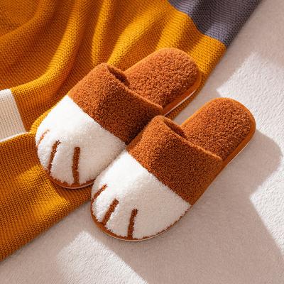 Factory direct sale can be customized OEM winter cute cat claw house shoes men and women house indoor warm slippers