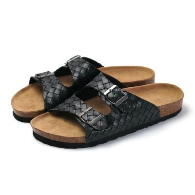 China Solid Color Stylish Ladies Sandals Braided Female Double Straps  Casual for sale
