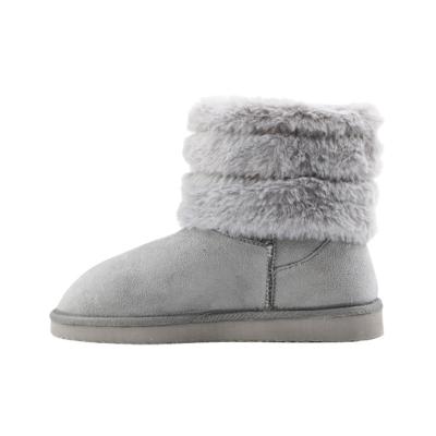 China winter faux suede half booties suede ankle snow boots for women for sale