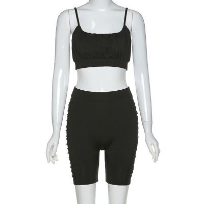 China new Design Push Up Fitness Yoga Sports Bra Tank Top Women Summer Tracksuits Short Pant Sportswear Sets for sale