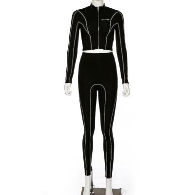 China High Quality Quick Dry Sportswear Women Long Sleeve Yoga Fitness Set Women Authentic Sportswear for sale