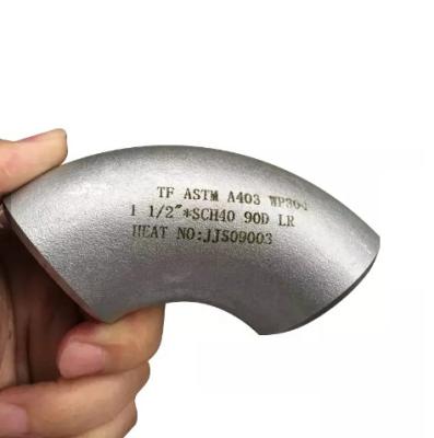 Cina L'accessorio per tubi Ss316 sgomita senza cuciture 90 gradi Sch10 Sch40 in vendita