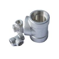 China Customized Socket Weld Pipe Fitting SCH 80 Stainless Steel Equal Tee for sale