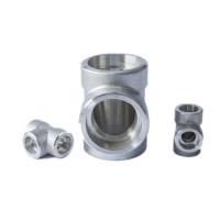 China Customized Socket Weld Pipe Fitting SCH 80 Stainless Steel Equal Tee for sale