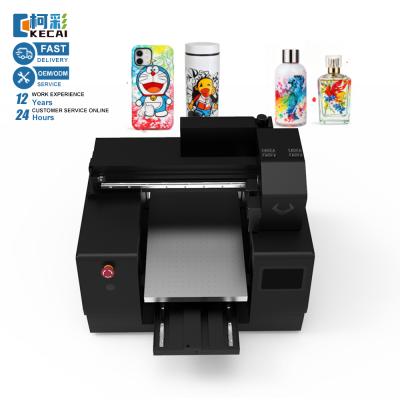 China KECAI New Design Touch Screen UV Flatbed Printer Flat Materials Printing Glass Metal Plastic Leather Print Desktop UV Printer for sale
