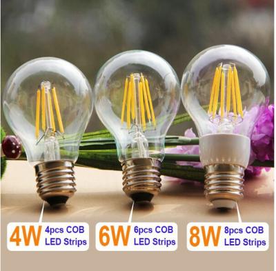 China Decorative E26 / E27 6W Old Fashioned Filament Light Bulbs For Residential 105 LM/W for sale