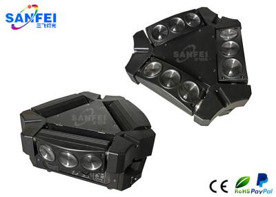 China Mini LED Moving Head Spider Beam Light / LED Stage Lights RGBW 9pcs X 3W for sale