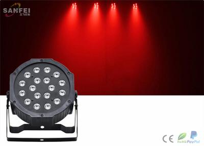 China 18 PCS 1W LED Par Can Stage Lights With Plastic Body / 35° Beam Angle for sale