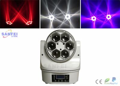 China 6pcs 25W RGBW LED Beam Moving Head Light , Mini Christmas Party Stage Led Lighting for sale