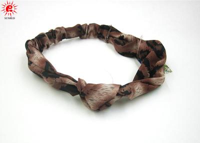 China Cabelo elástico magro Scrunchies da faixa do nó da tela da testa feito a mão à venda
