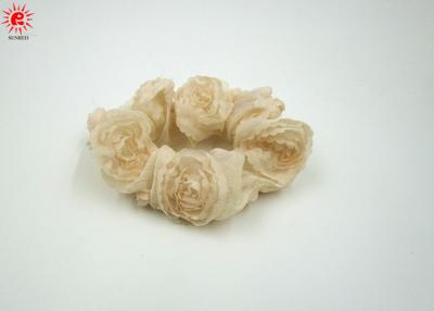 China Big Beige Fabric Elastic Hair Scrunchie Hair Accessories For Wedding for sale