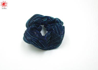 China Trendy Nylon Blue Hair Scrunchies Hair Decorations  / Womens Hair Bands for sale